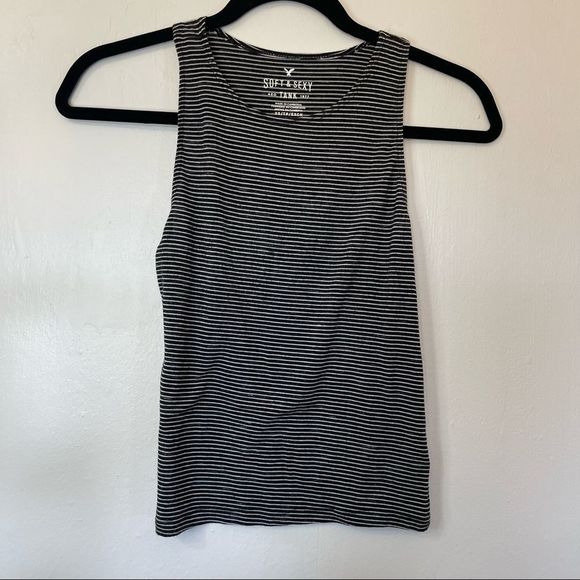 American Eagle Outfitters | Tops | American Eagle Soft Sexy Black White Striped Tank Top | Poshmark